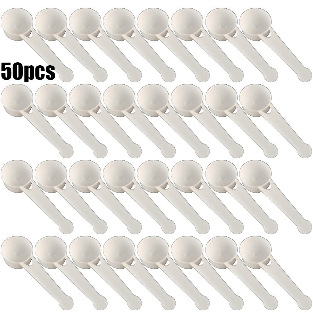50Pcs 10g White Plastic Coffee Measuring Spoon For... – Grandado