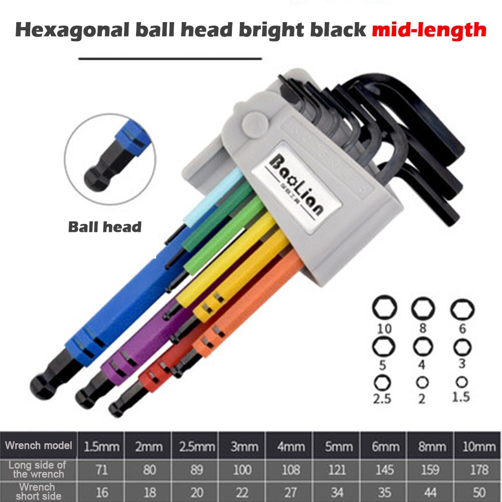 BAOLIAN Allen Key Set Hex Wrench Screwdriver Set H... – Grandado