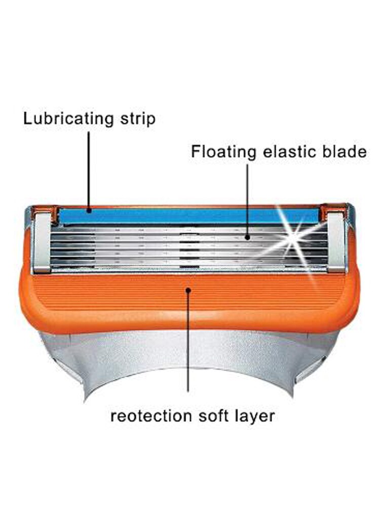 Manual Shaver Razor Shaving Blades 5 Layer Stainle... – Grandado