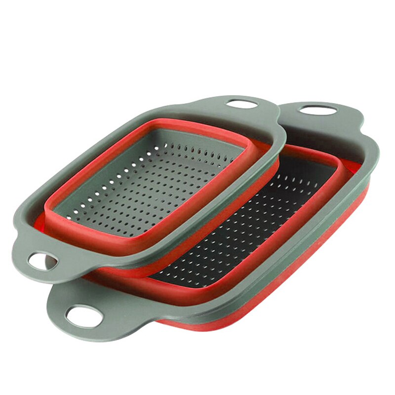 2pcs/set Foldable Silicone Colander Fruit Vegetabl... – Grandado