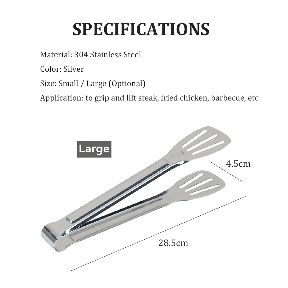 Stainless Steel Cooking Tong Barbecue Tool Buffet ... – Vicedeal