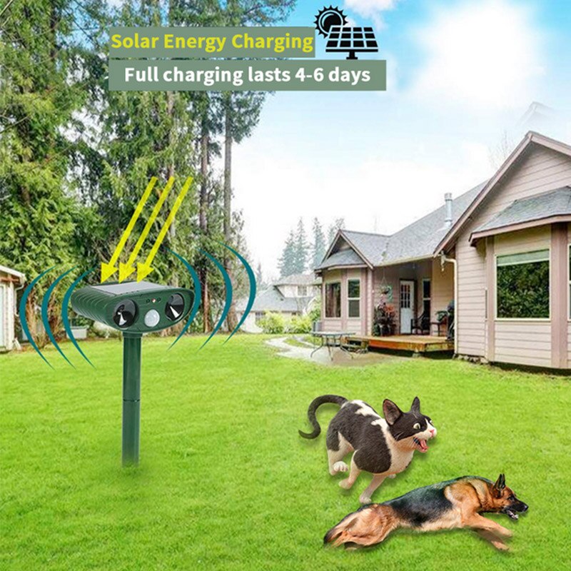Garden Solar Ultrasonic Animal Repeller Outdoor Ca... – Grandado