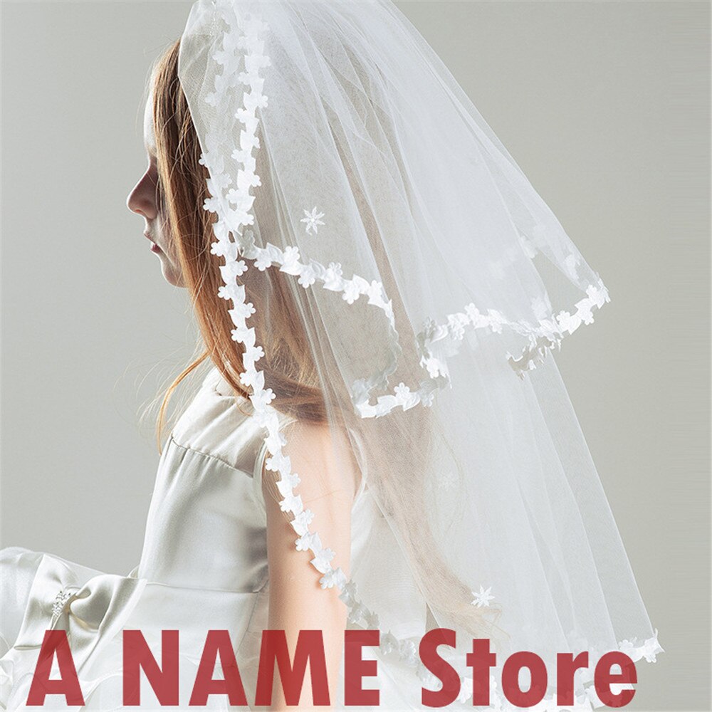 Kids Girls First communion Veils Double layers wit... – Grandado