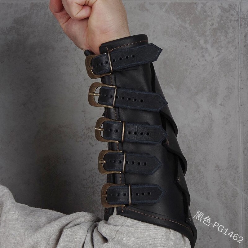 Adult Men medieval Warrior Larp Knight leather Arm... – Grandado