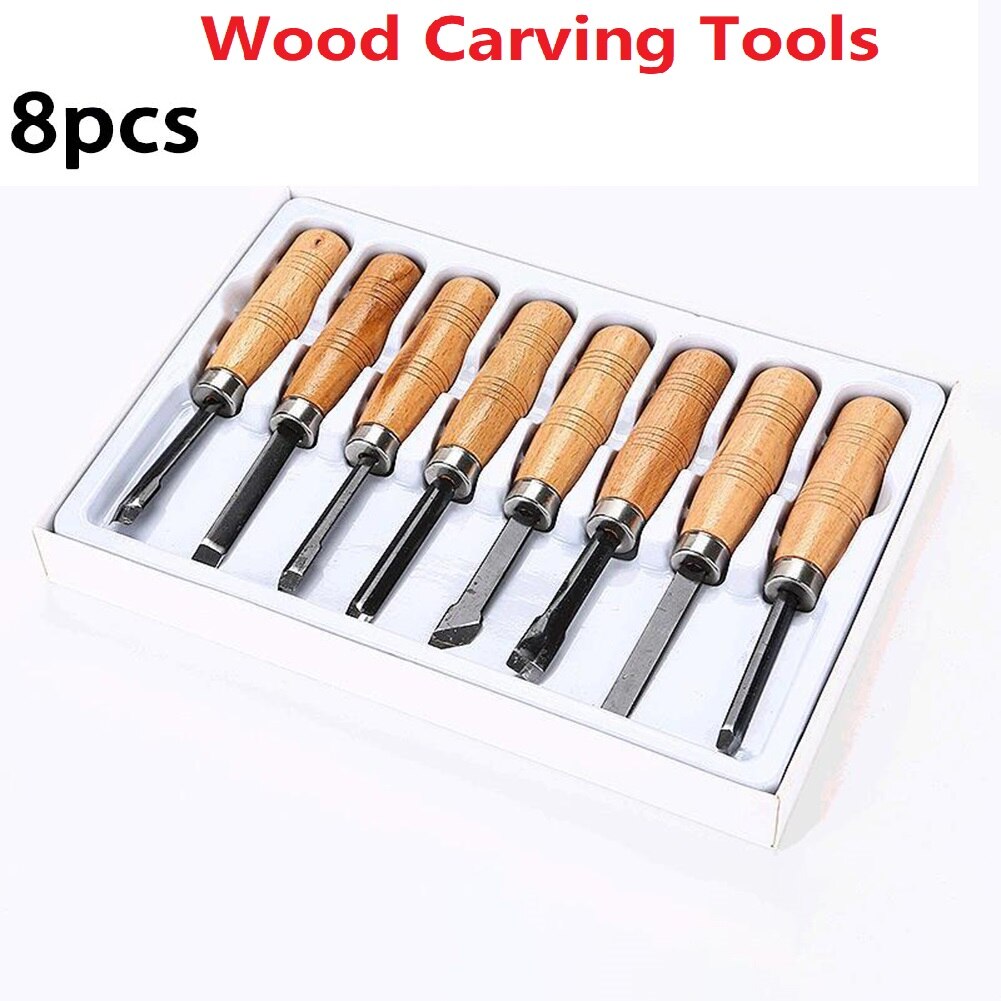 8 Pcs Wood Carving Tool Wood Cutter Manual Wood Ca... – Vicedeal