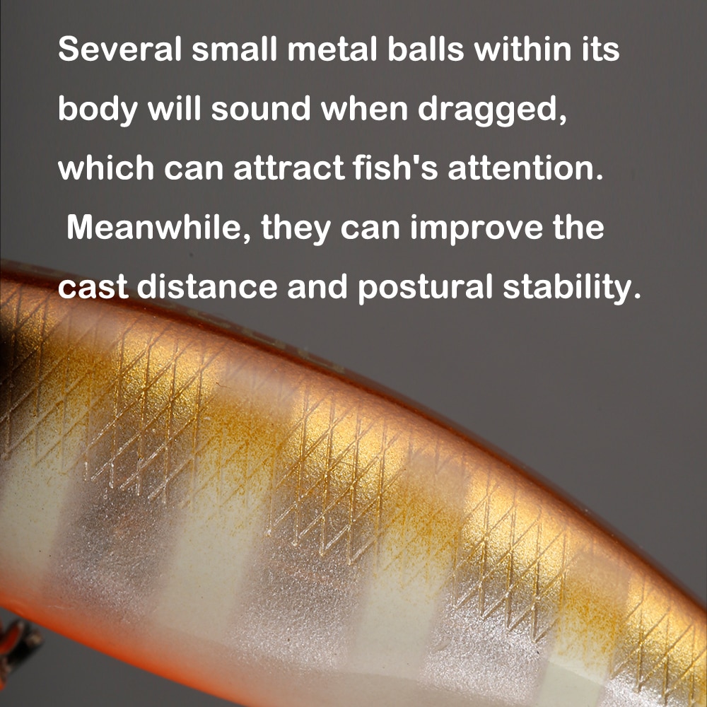 JOHNCOO Slow Sinking Minnow 55mm 4.3g Hard Bait Fi... – Grandado