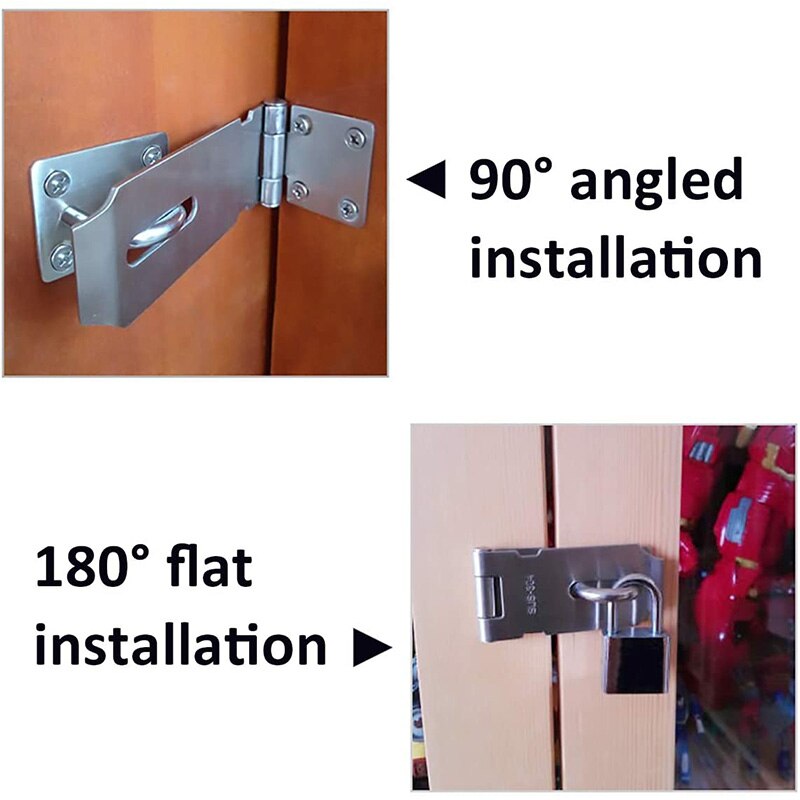 8Pcs 4,2 Zoll Lange Tür Haspe Latch 2mm Dicke Lock... – Vicedeal