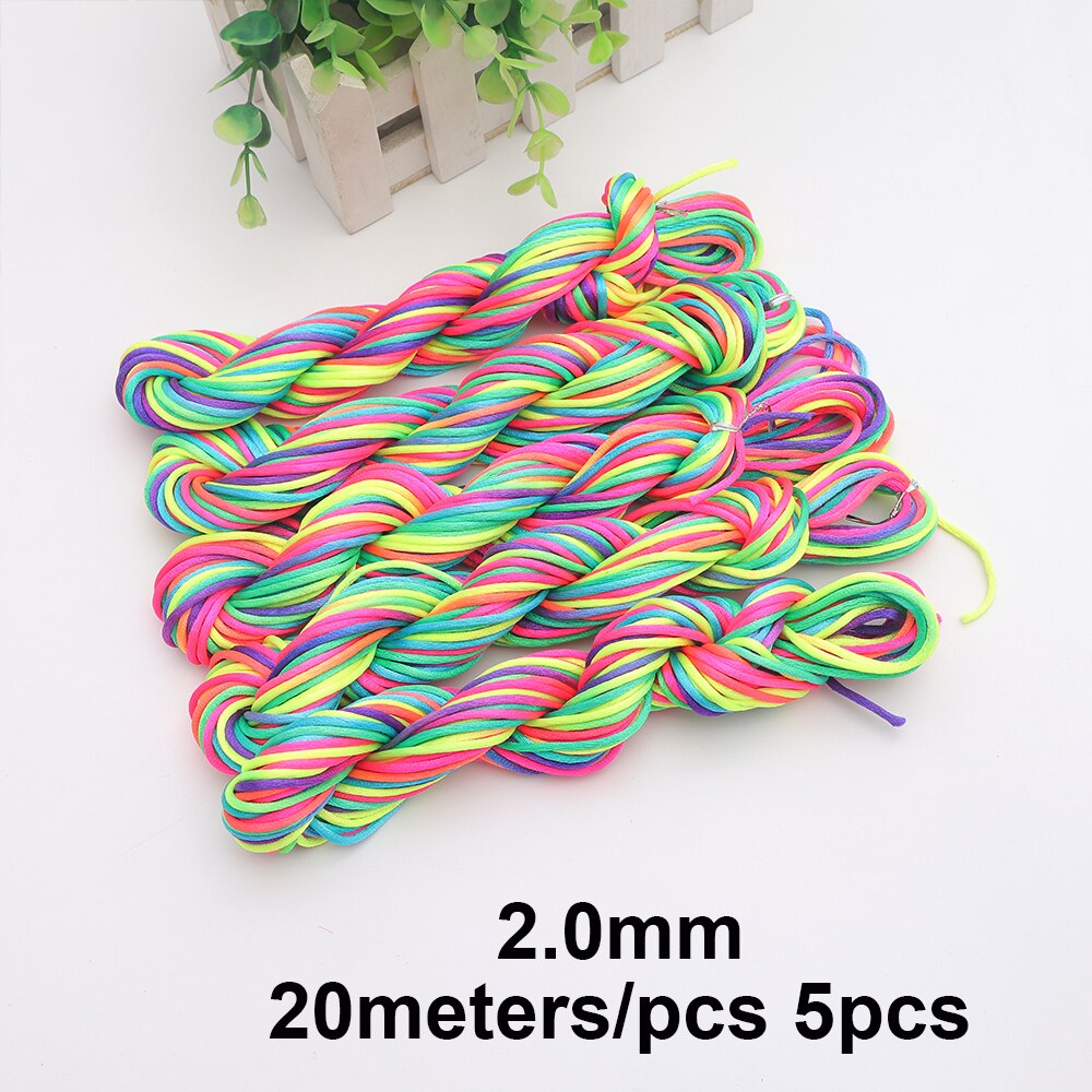 Macrame Nylon Cord Kumihimo Rainbow Diy Handmade B... – Grandado