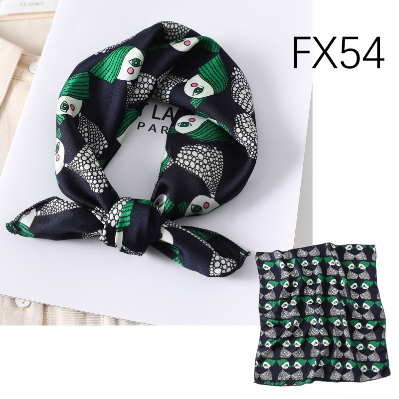 Women scarf 50*50cm Square Skinny Retro Head small... – Grandado