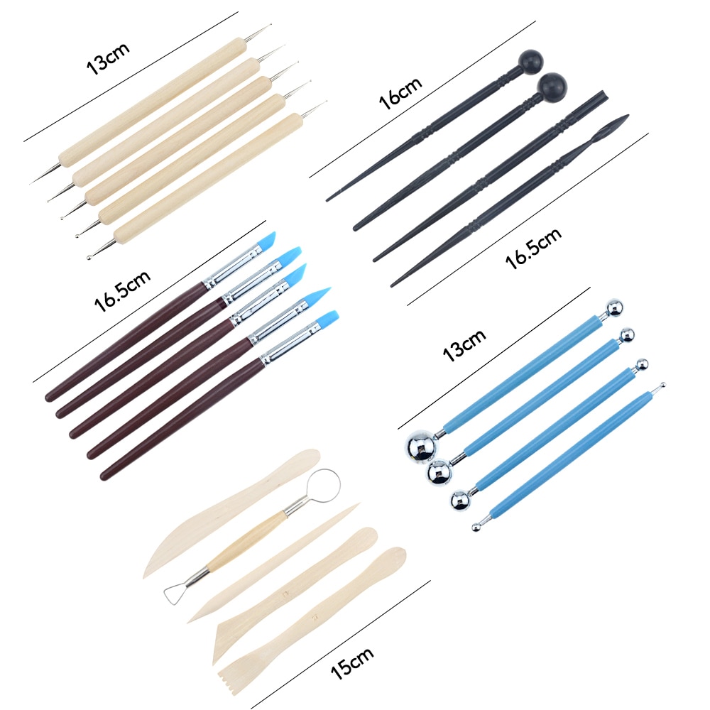 24 Pcs DIY Art Clay Pottery Tool set Crafts Clay S... – Vicedeal