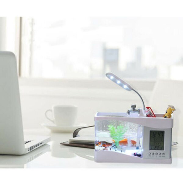Usb desktop mini akvarium akvarium led lampe lys l... – Grandado