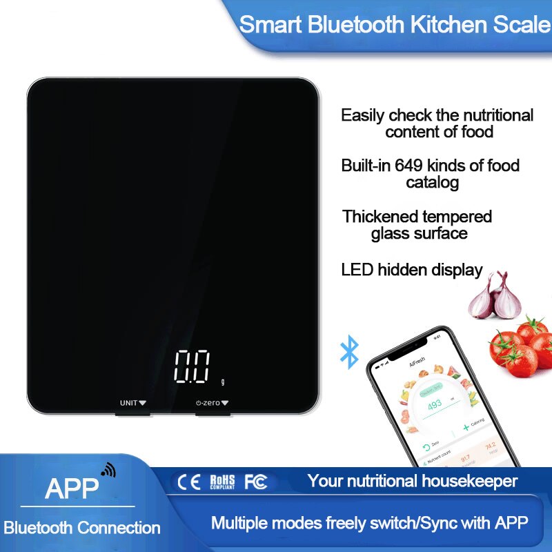 Household Food Scales 5kg Smart Kitchen Scale Blue... – Grandado