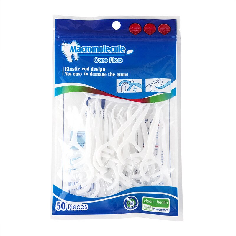 50Pcs/Set Dental Flosser Oral Hygiene Dental Stick... – Grandado