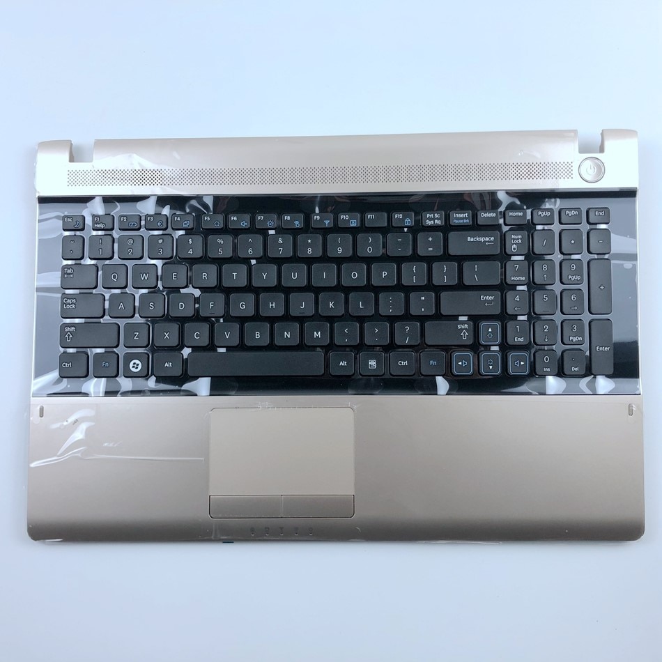 US Gold Palmrest Laptop Keyboard for Samsung RV509... – Grandado