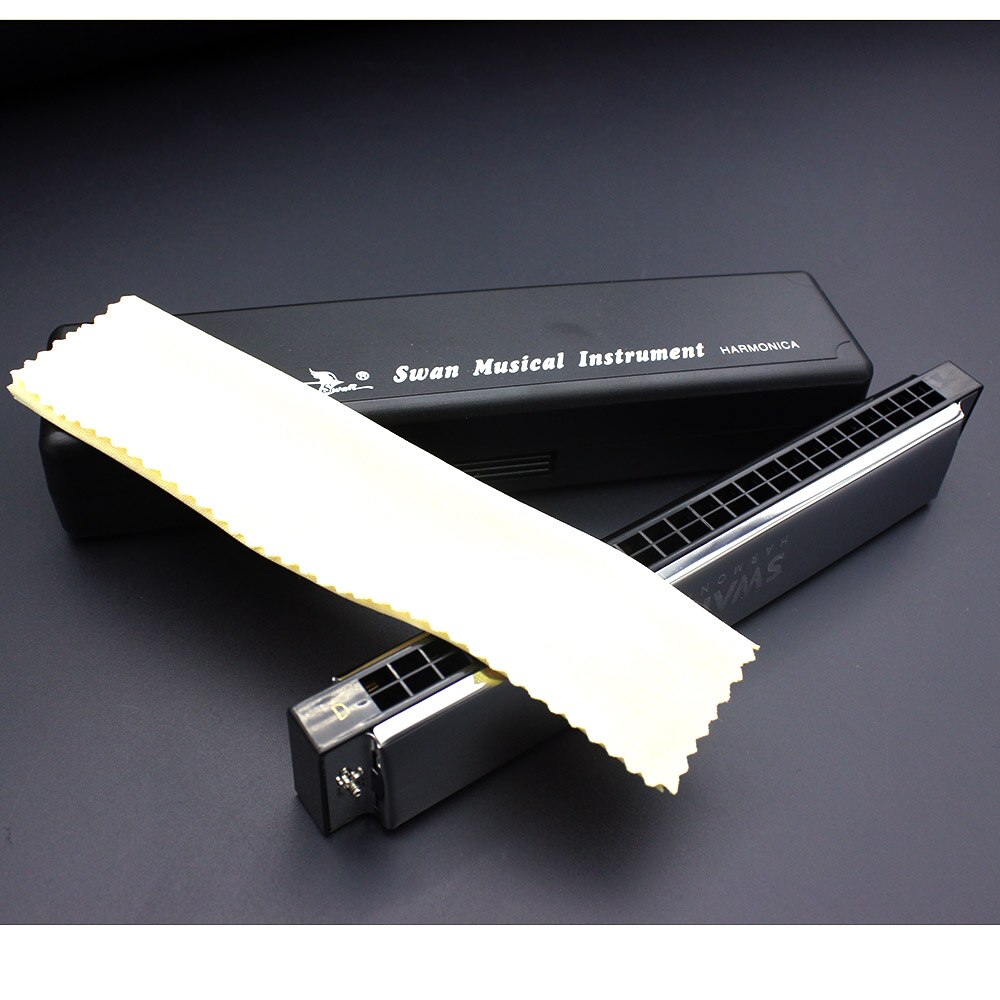 Swan Tremolo Harmonica Mouth Organ Key of D 24 Dou... – Grandado