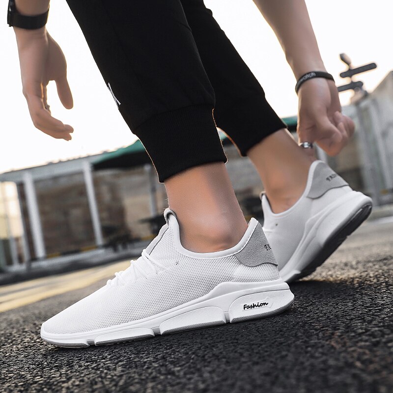 Men's Tennis Shoes Flying weaving Mesh Comfortable... – Grandado