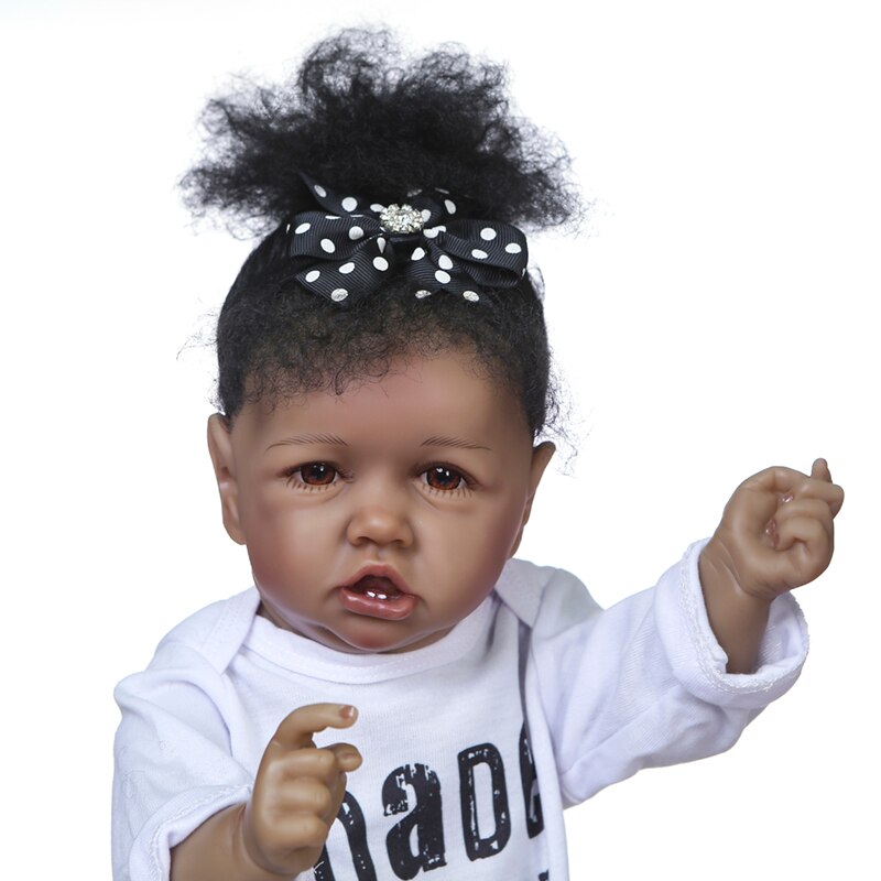 NPK 55cm popular boneca bebe saskia hecho con amor en cubierta negra de ...