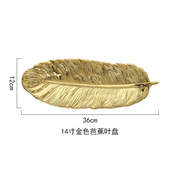 Ceramic Platter Storage Tray Sushi Plate Feather S... – Vicedeal