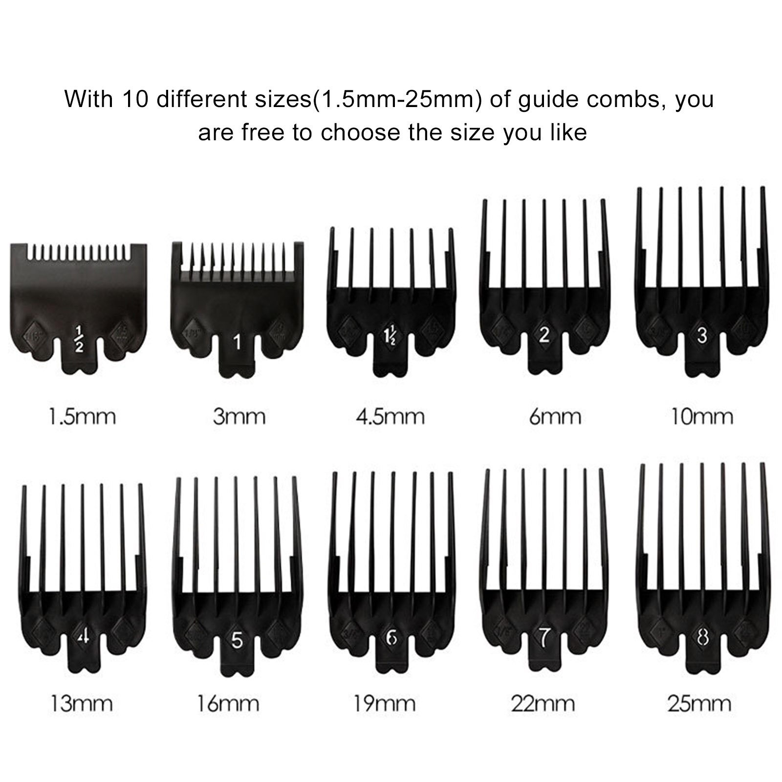 10 Size Hair Clipper Limit Comb Guide Attachment S... – Vicedeal