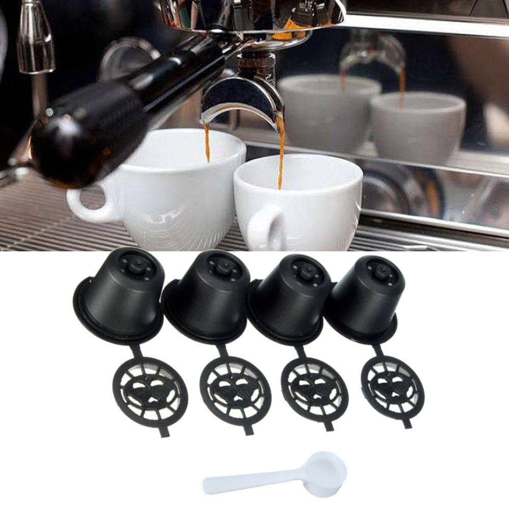 4 stuks Herbruikbare Hervulbare Koffie Capsules Cu... – Grandado