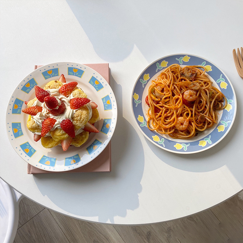 8 inch Lovely Ceramic Plates Dessert Plate Breakfa... – Vicedeal