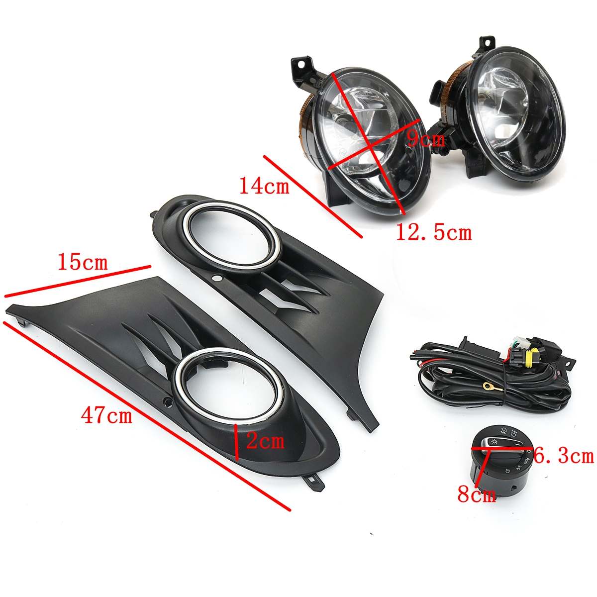 1 Set Fog Light For Vw Golf 6 MK6 Fog Light Cover ... – Grandado