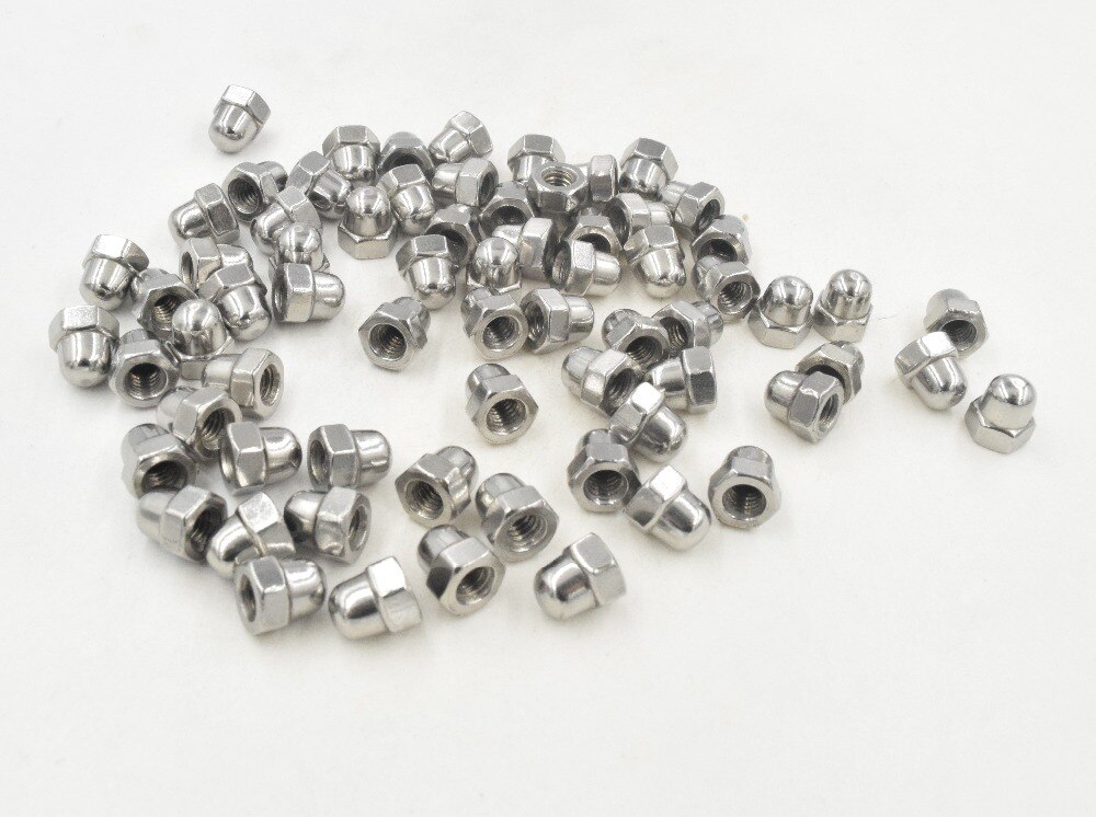 10 Uds M4 tuercas de acero inoxidable tapa de cabe... – Grandado