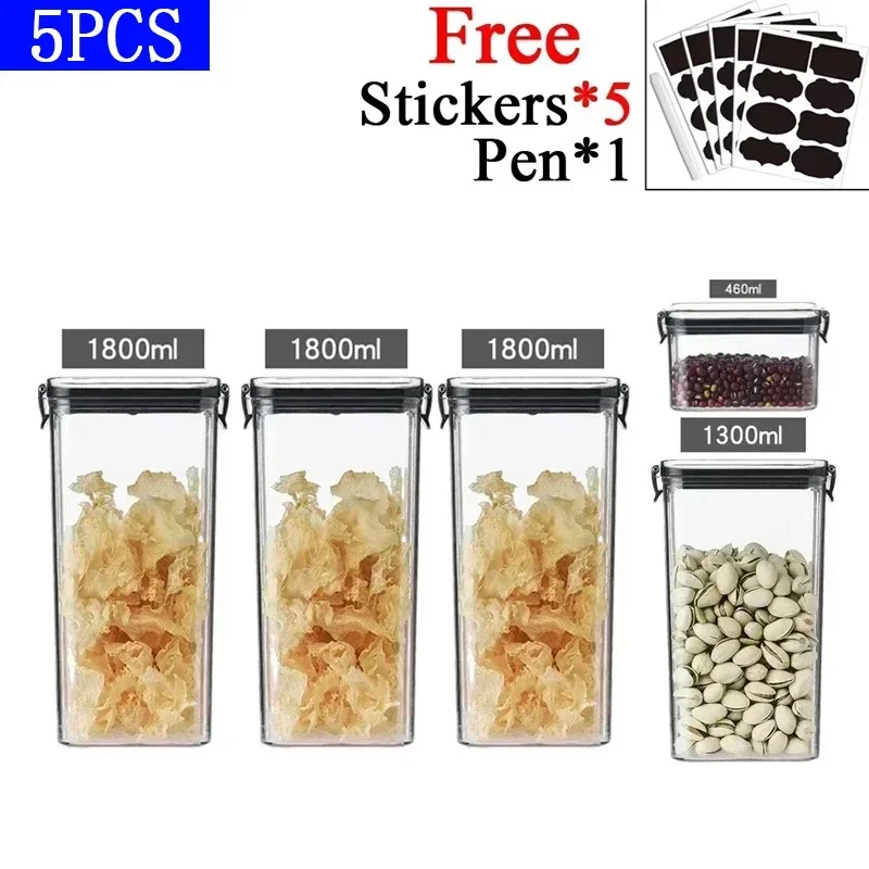 460-1800 ml Sets Küche Stapelbare Versiegelt Glas ... – Vicedeal