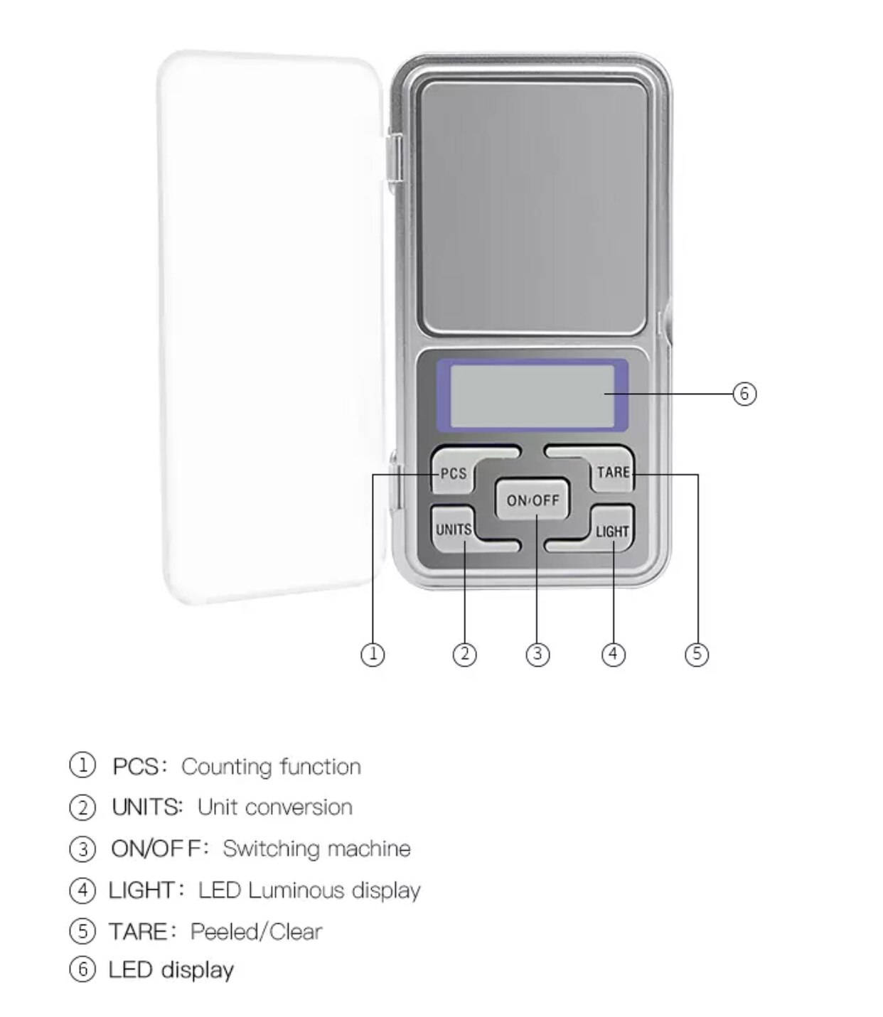 Mini Digitale Pocket Schaal 100/200/300/500G 0.01/... – Grandado