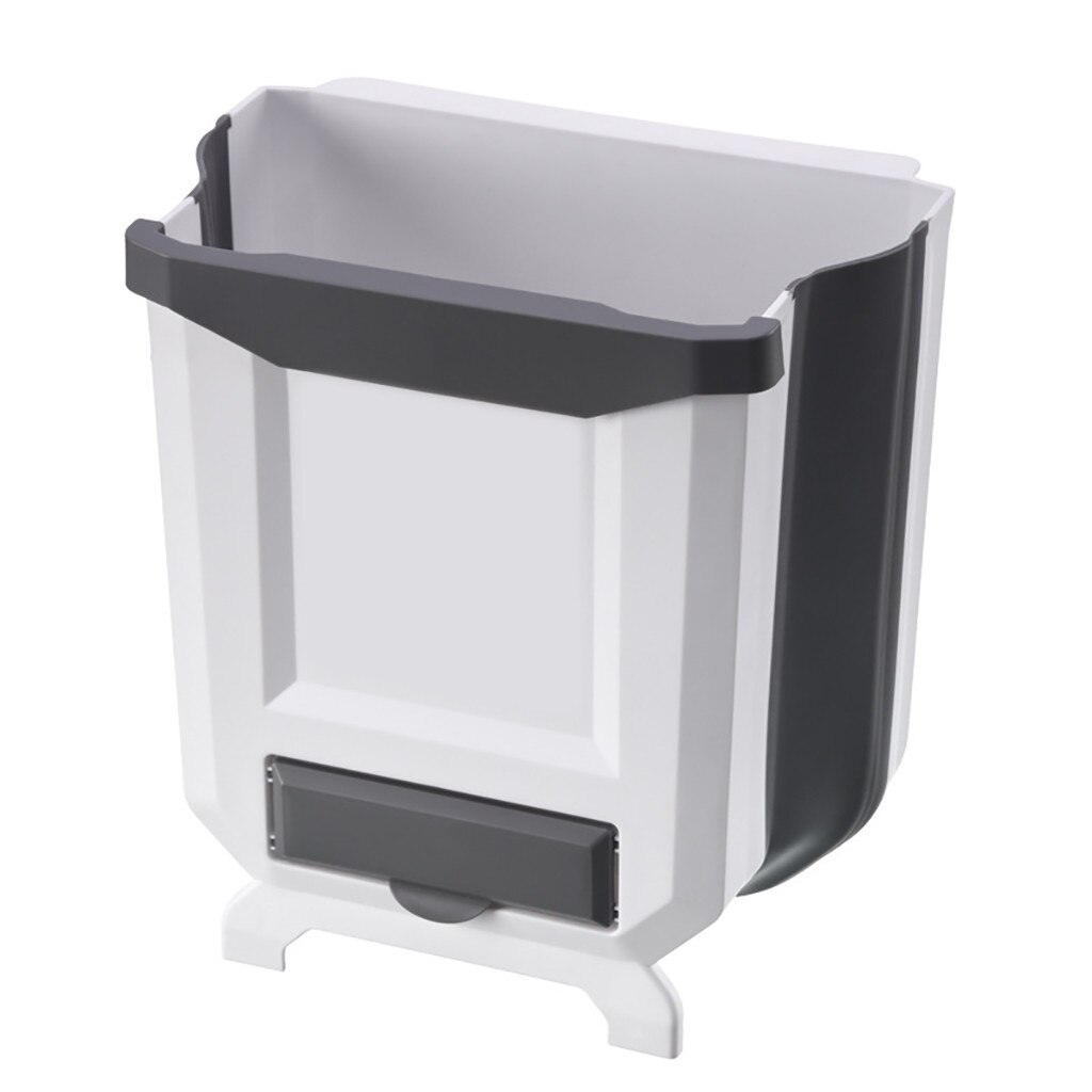 Wall Mounted Folding Waste Bin Kitchen Hanging Tra... – Grandado