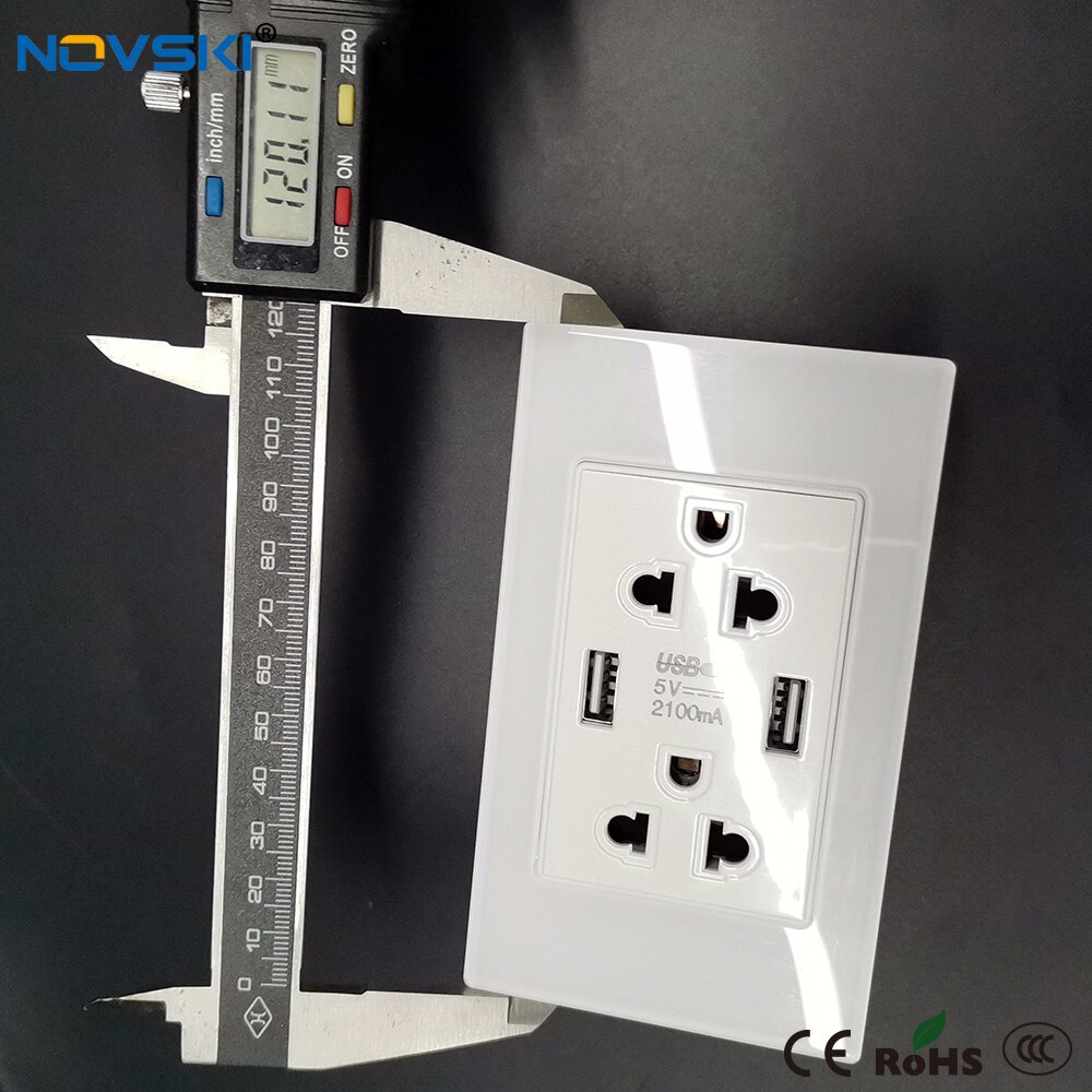 Luxury 2.5D Crystal Glass Panel Wall Socket Multi ... – Vicedeal