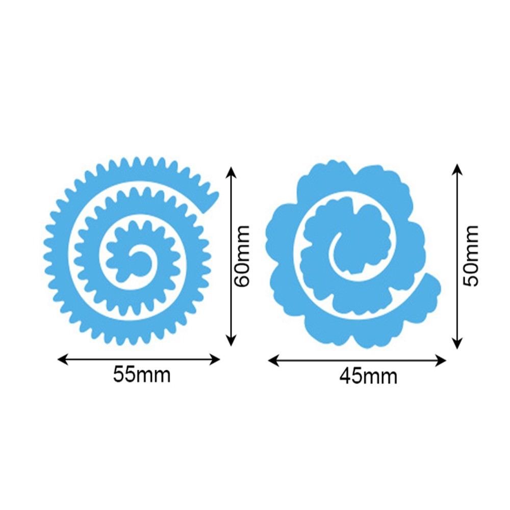 2Pcs/Set Rose Flower Roll Metal Cutting Dies Stenc... – Grandado