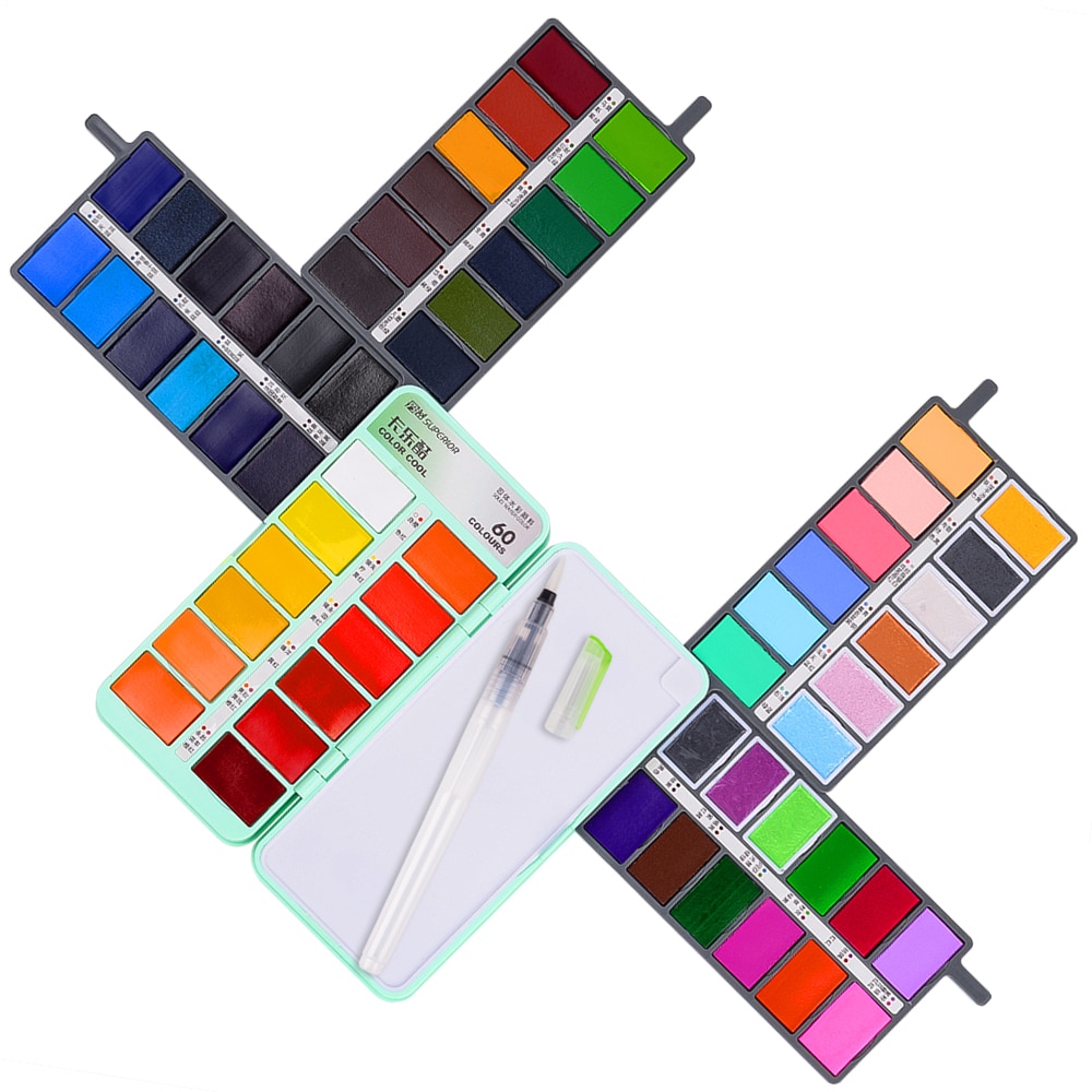 Solide Aquarel Verf Set Kan Krimpen Omvat Macaron ... – Grandado