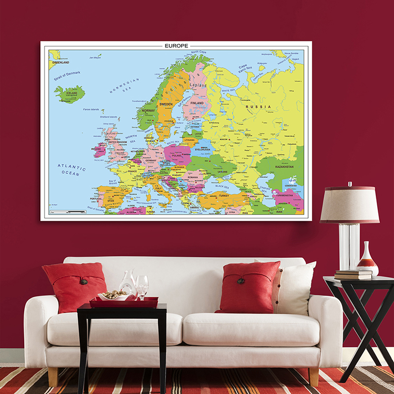 225*150cm The Europe Political Map In English Larg... – Grandado