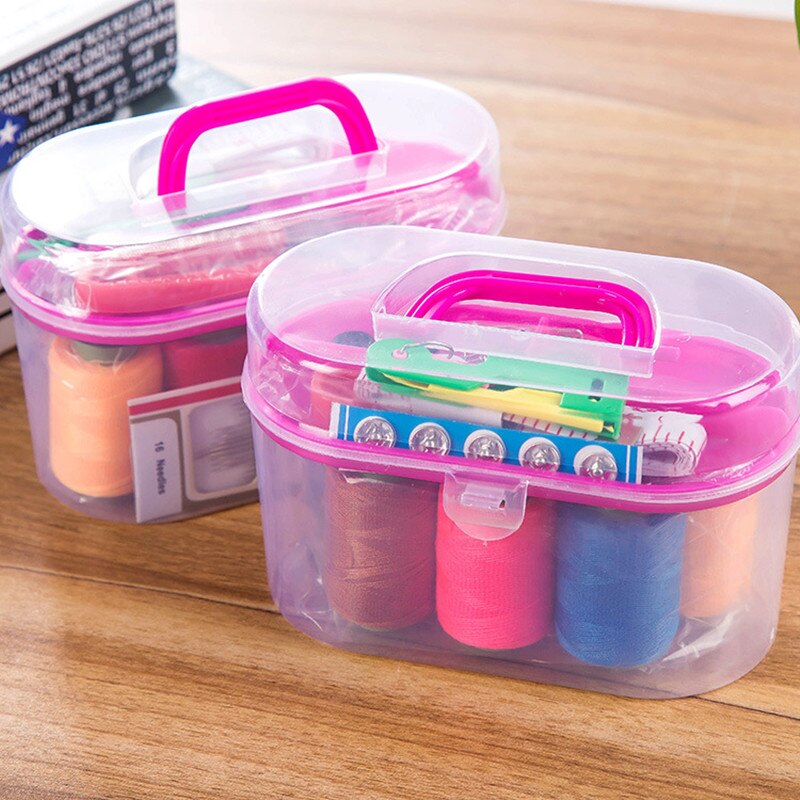 10 Piece Set。Household portable sewing box, sewing... – Grandado