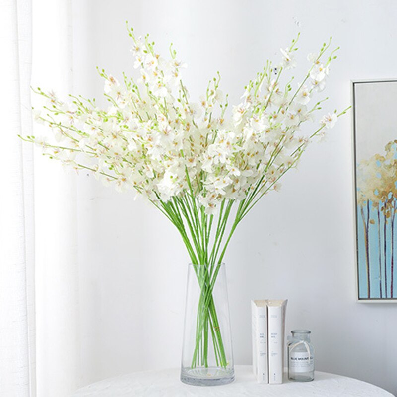 Yellow Dancing Orchid Artificial Flowers Wedding H... – Vicedeal