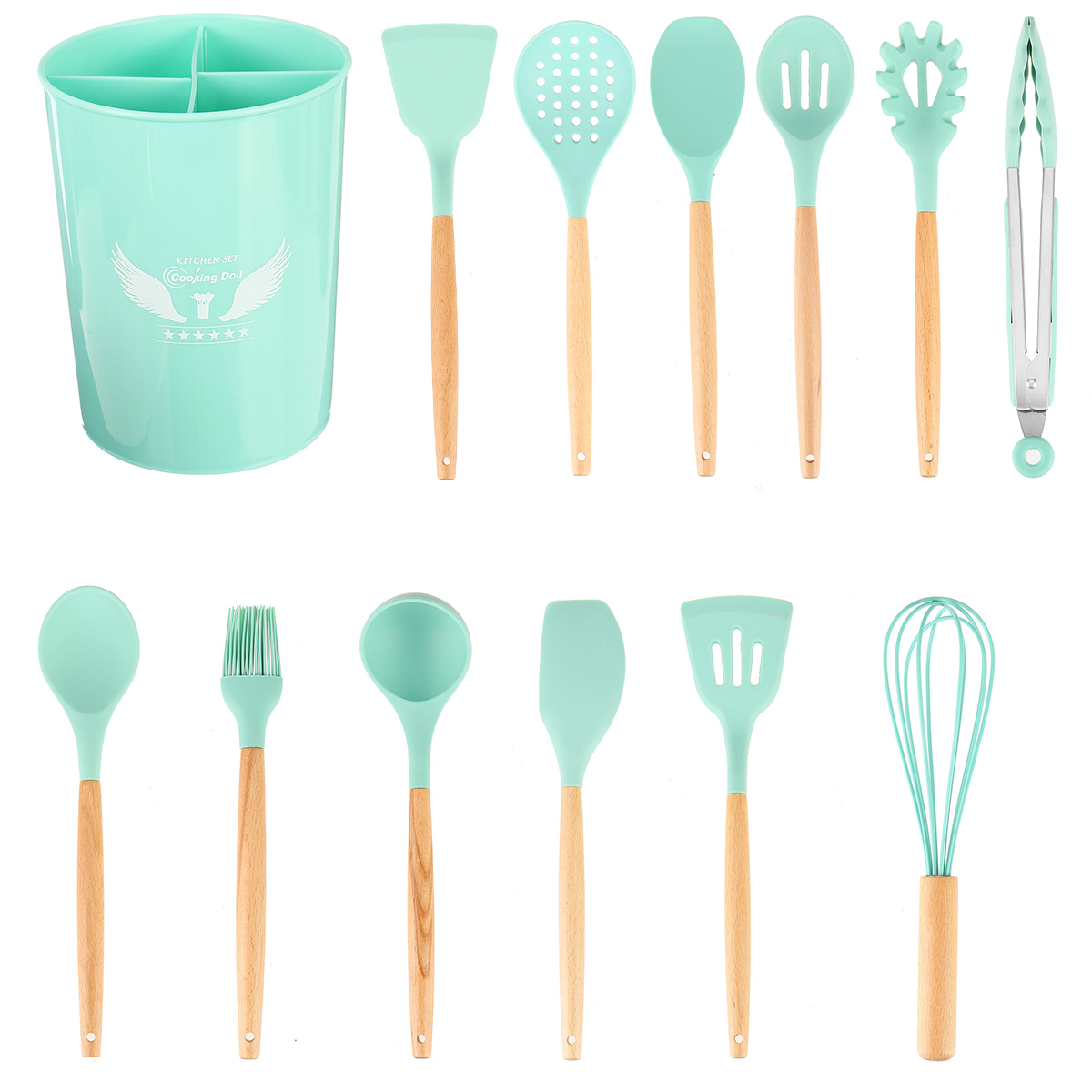 Siliconen Keukengerei Kookgerei Set Non-stick Kook... – Grandado