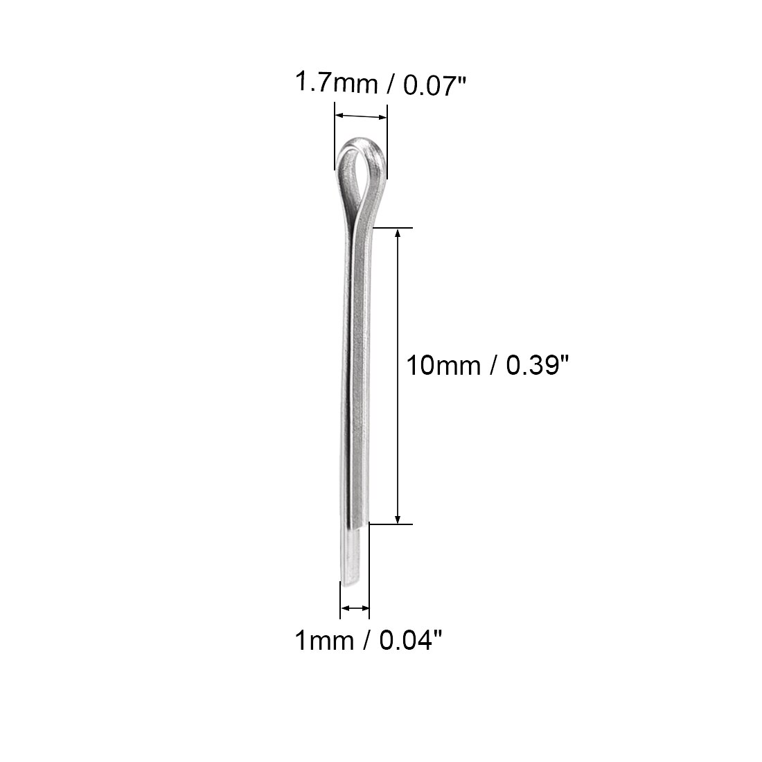 Uxcell 60 Pcs Split Splitpen-1Mm X 10Mm 304 Rvs 2-... – Vicedeal