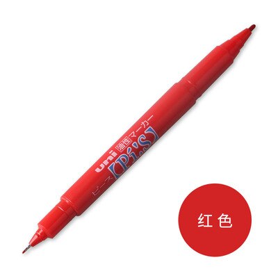 4 Stuks Japan Uni Markering Pen PA-121T Tweekoppig... – Grandado