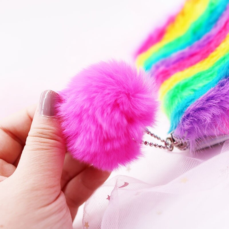 Arco Iris kawaii Plush Pencil Case para niñas Cute... – Grandado