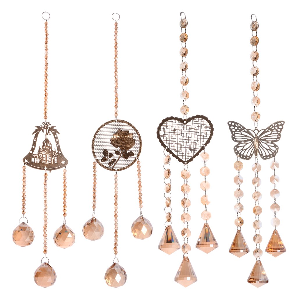 Champagne Crystal Diamond Pendant Office Window Wa... – Grandado