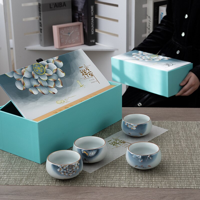 Ru Ware Tea Cup Ceramic Kung Fu Tea Cup Single Mas... – Grandado