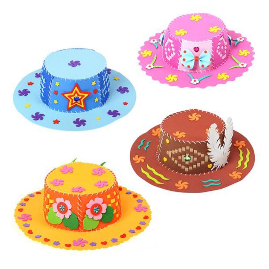 5Pcs Hand-Made Hat Children DIY Handmade Hat Envir... – Vicedeal