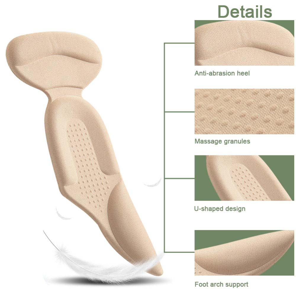 Silicone Gel Insoles Heel Liner Grips Arch Support... – Grandado