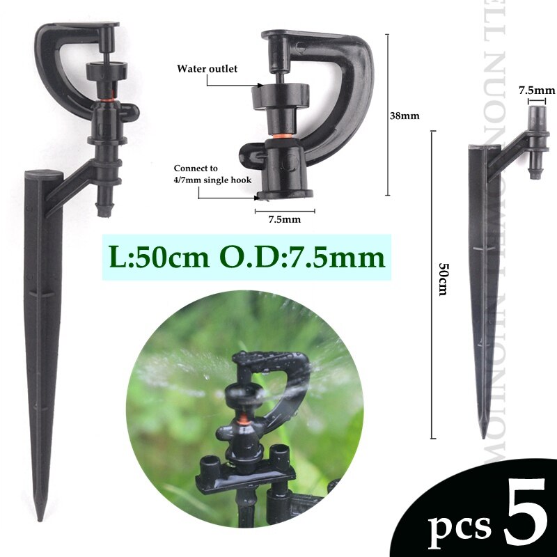 5sets 13~50cm O.D 7.5mm Sprinkler Kit G-type 360° ... – Vicedeal