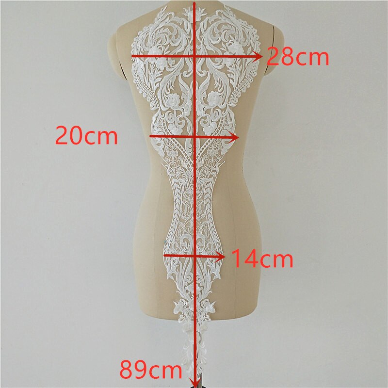 large flowers appliuqe long embroidery lace appliq... – Grandado
