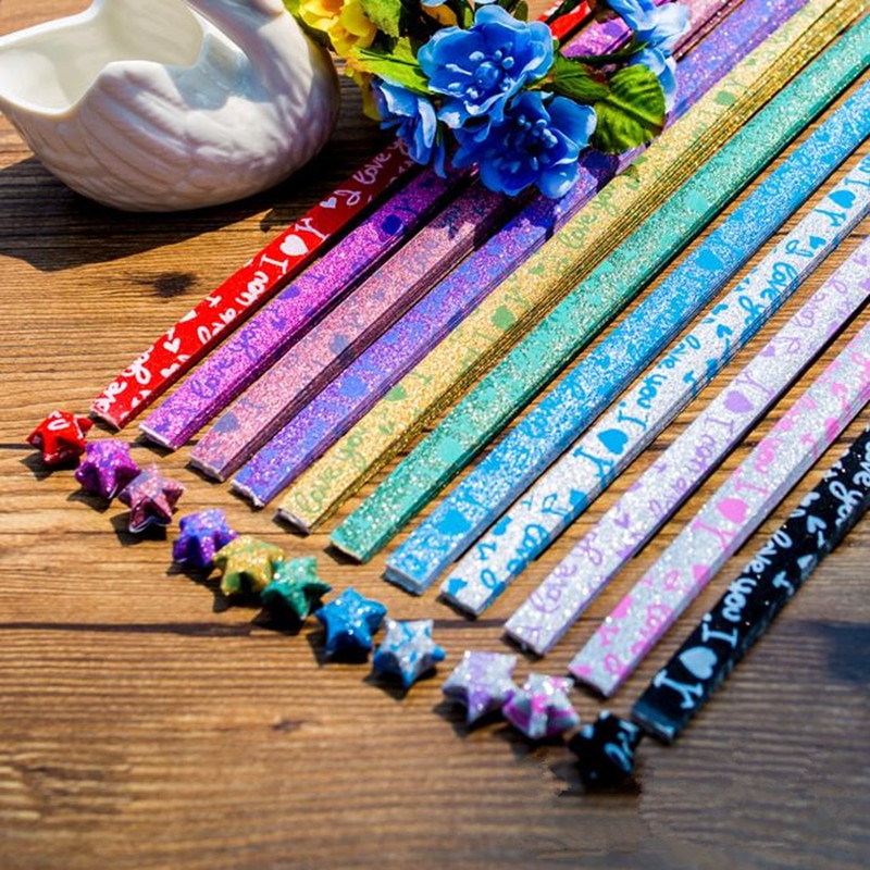 140pcs Lucky Star Paper Origami Folded Star Paper ... – Grandado