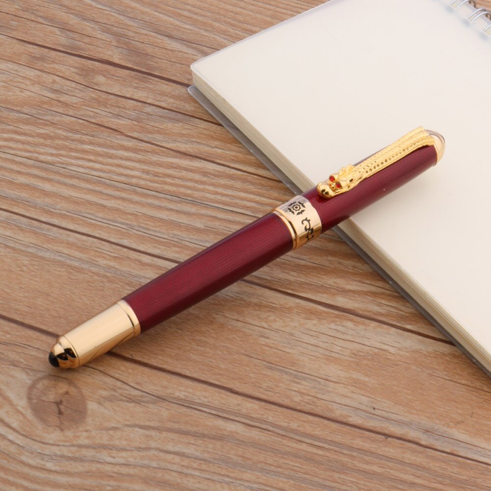 jinhao 1200 metal red waves dragon golden office T... – Grandado
