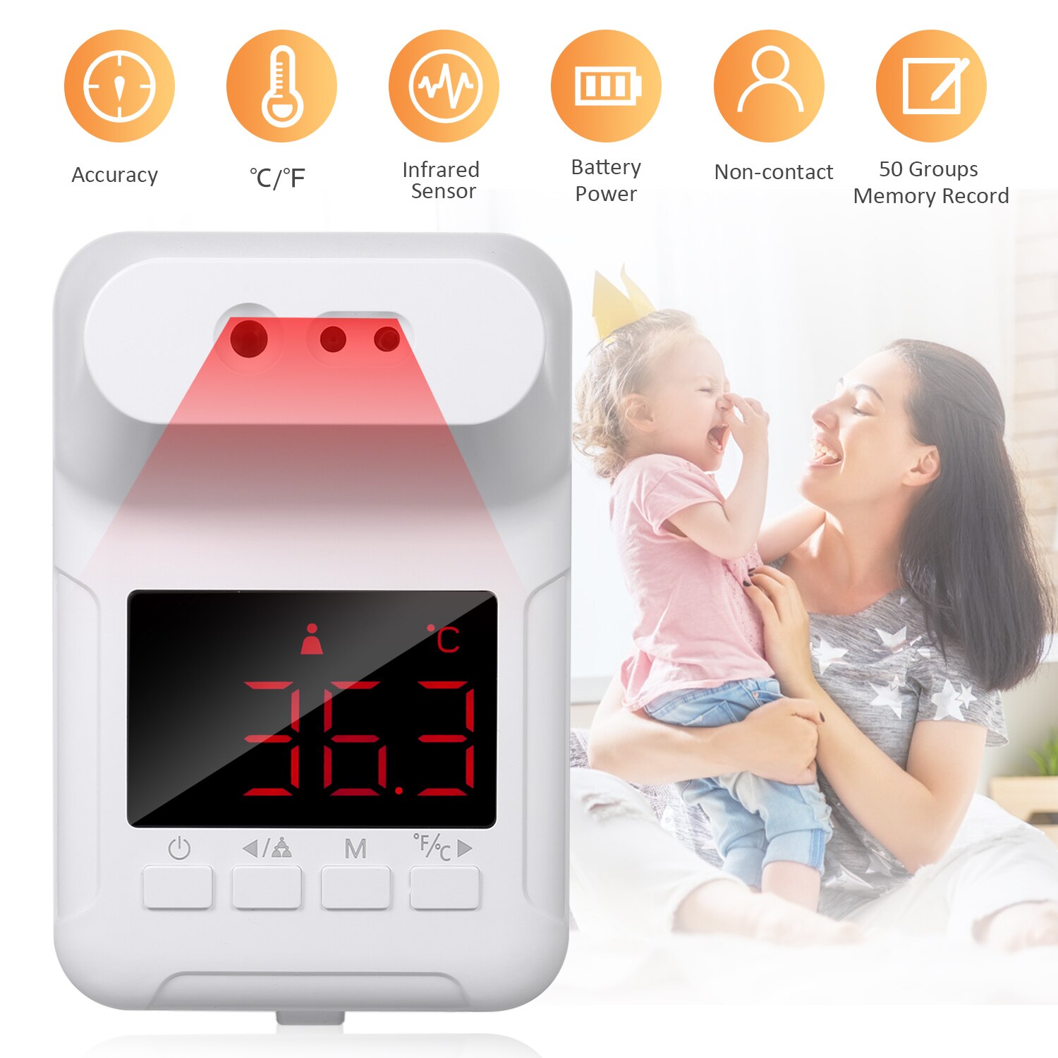 Non-contact Elektronische Thermometer Wall-Mount A... – Vicedeal