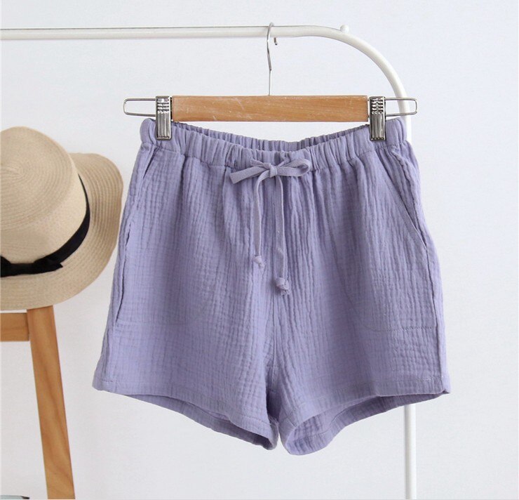 Fdfklak Light/Deep Gray Couple Cotton Shorts Home ... – Grandado